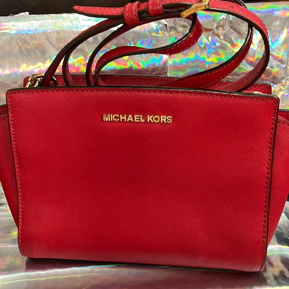 Michael Kors | Bags | Michael Michael Kors Red Patent Leather Small ...
